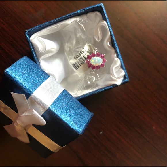 Jewelry | Lab Created Opal Simulated Pink Diamond Ring | Poshmark